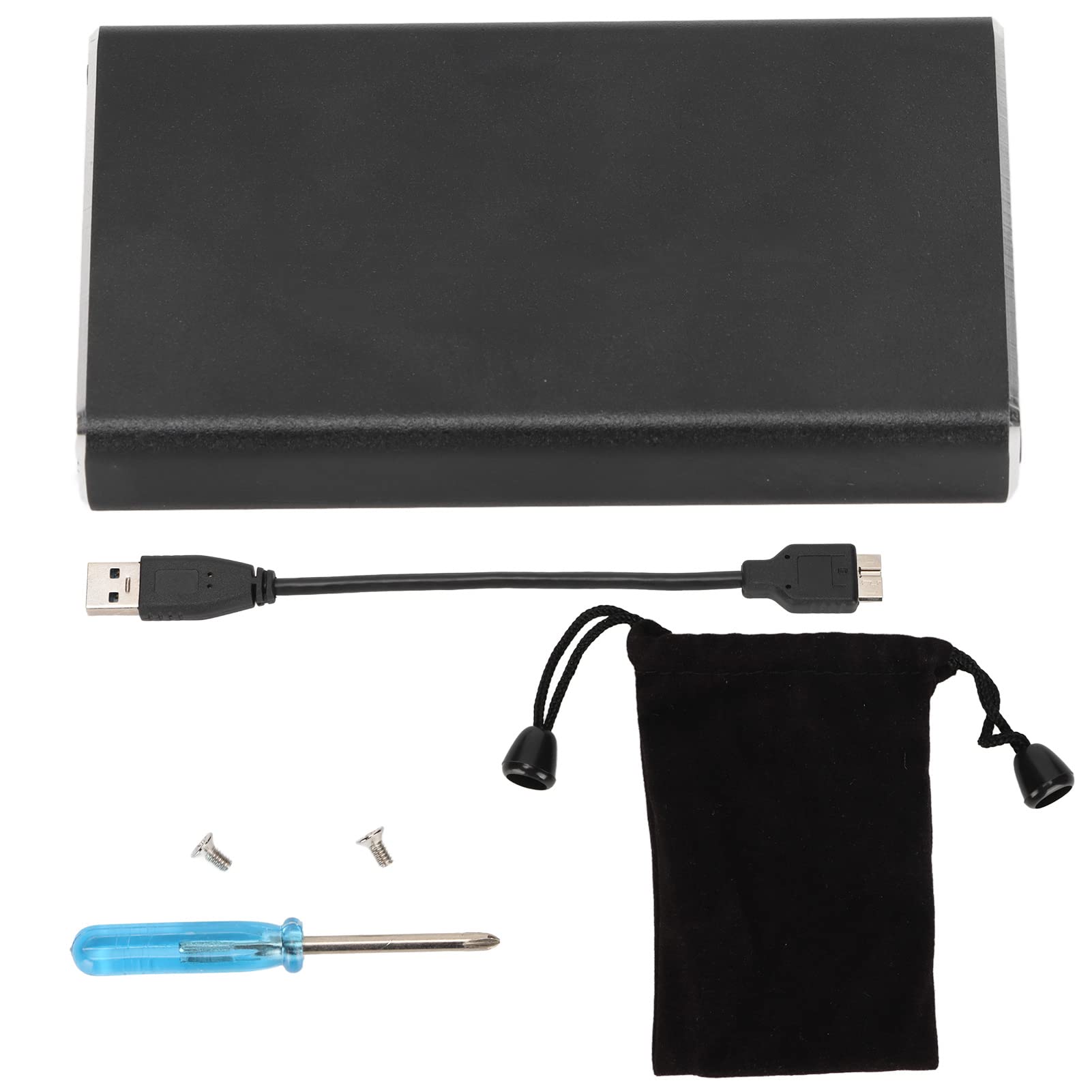 Mobile Hard Disk Box, Aluminum Alloy USB3.0 External HDD Enclosure, 6GB Fast Transmission,Up to 1TB Mass Storage, Plug and Play,for Windows XP/Vista/7/8/10, for OS X 8.6, Linux