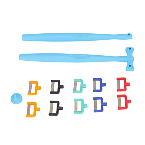 Enamel Reduction Strip, Interproximal Enamel Reduction Kit Dental Hygienic Handle for Tooth Alignment for Dental Hospital