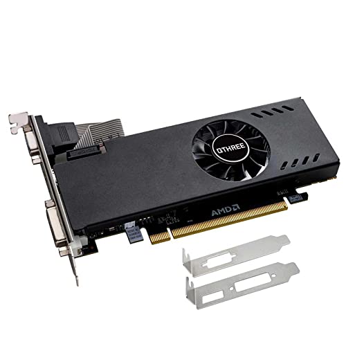 QTHREE Radeon RX 550 Low Profile Graphics Card,4GB,GDDR5,128-Bit,VGA,DVI,HDMI,Desktop Small Form Factor Video Card for PC Gaming,Computer GPU,PCI Express X8 3.0,HDPC,Support 4K,DirectX 12