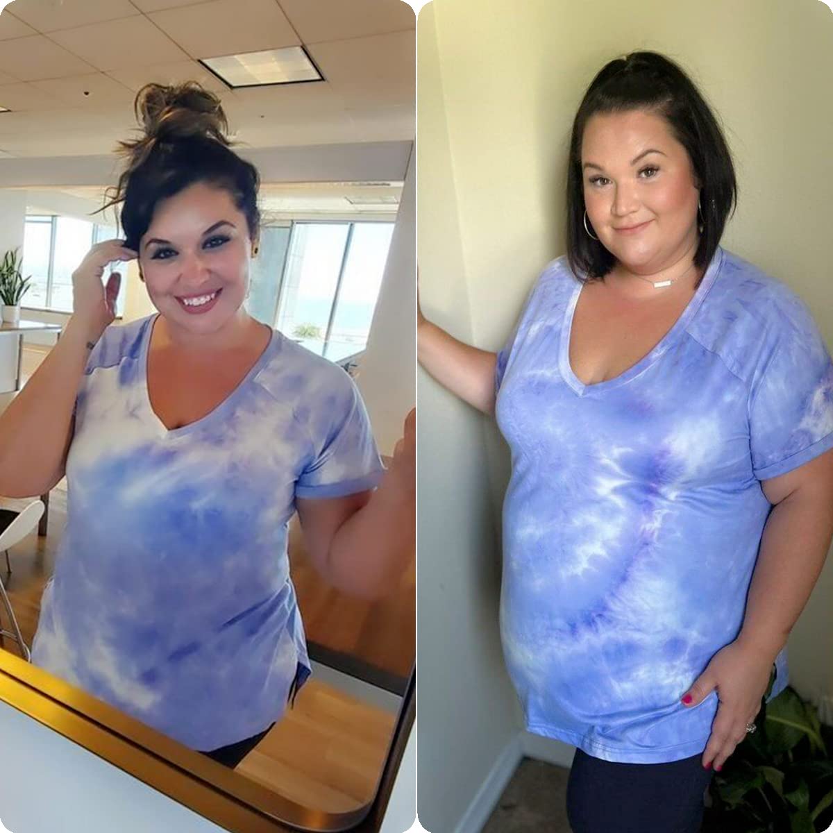 COOTRY Plus Size Workout Tops for Women Short Sleeve V Neck Loose Fit Yoge Causal Summer Shirts Dark Grey 3X