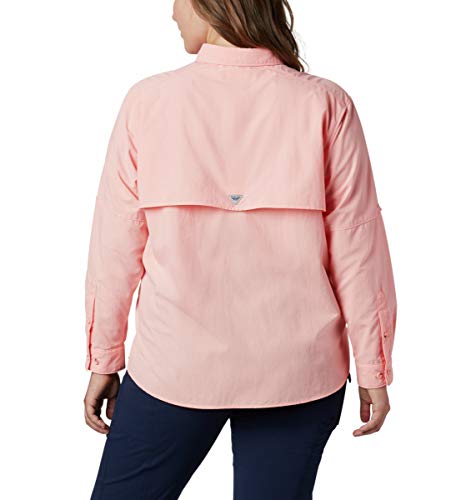 Columbia Women's PFG Bahama II Long Sleeve Shirt, Tiki Pink, X-Small