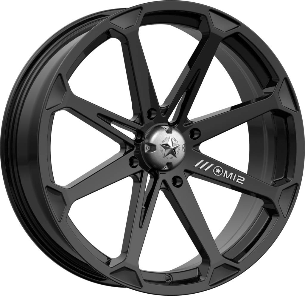 MSA Offroad Wheels MA12 22X7 4X156 G-BLK 10MM - M12-02756