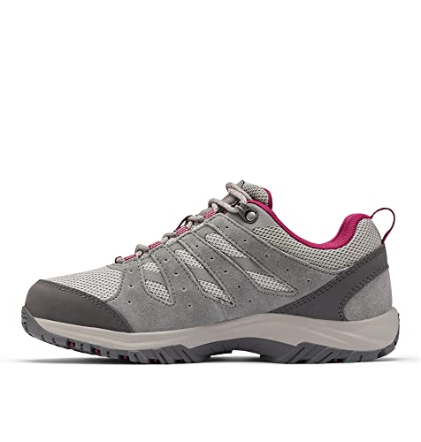 Columbia Women's Redmond III Waterproof Hiking Shoe, Titanium Titanium/Red Onion, 8 Wide
