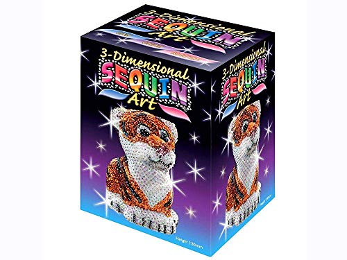 Sequin Art 3D Tiger Sparkling Arts & Crafts Picture Kit
