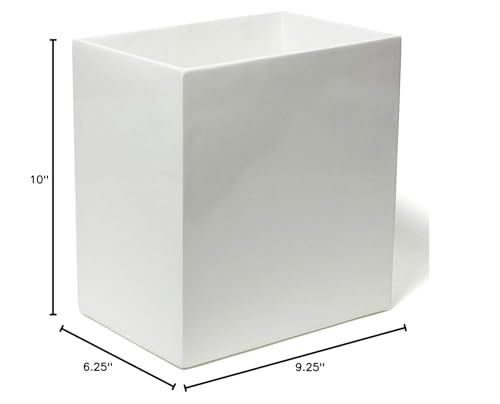 Jonathan Adler Lacquer Bath Wastebasket, One Size, White