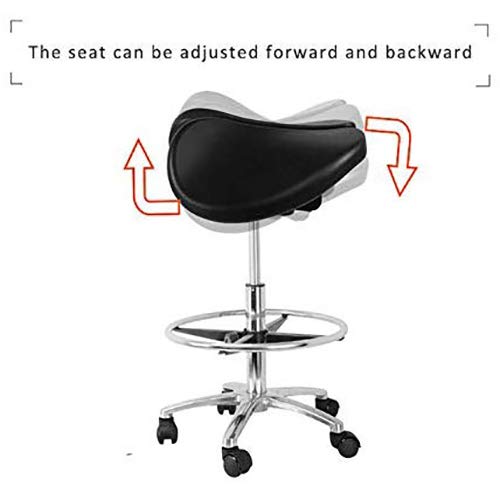 Ergonomic Split Style Saddle Stool Rolling Stool Dentist Chair Swivel Stool, Medical Dental Stool Height Adjustable for Hospital Laboratory Salon Office Home