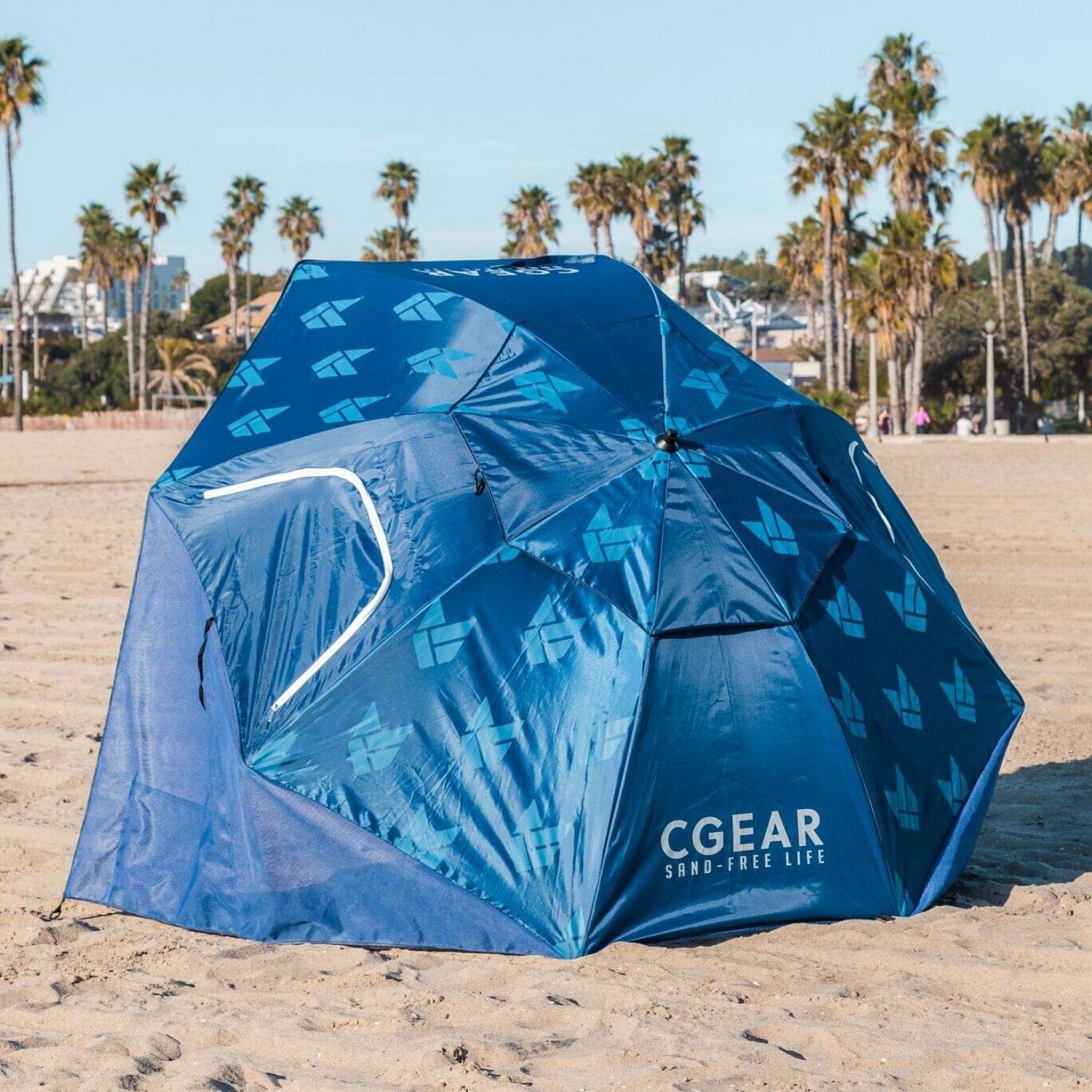 CGEAR Sand-Free Beach Canopy Umbrella β Vented & Waterproof Sun Shelter