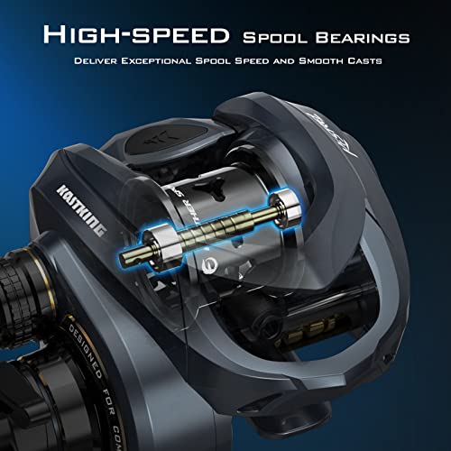 KastKing Kestrel Elite Baitcasting Reels, Gear Ratio 8.4:1, Left Handed Fishing Reel
