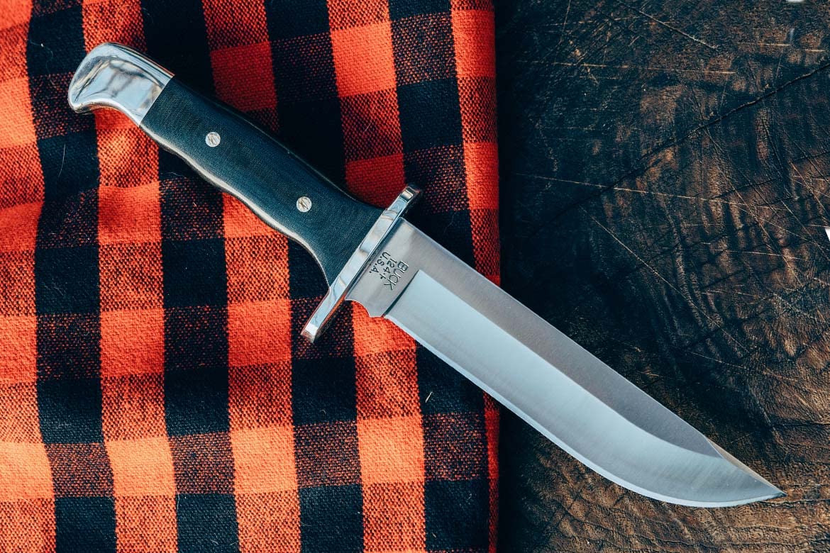 Buck Knives 124 Frontiersman Fixed Blade Knife with Leather Sheath