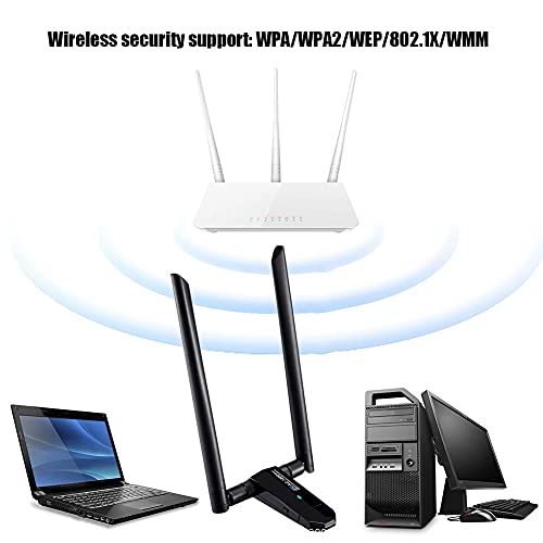 EKDSPW 1200M Gigabit Network Card 2.4 5.8GHz USB 3.0 WiFi Receiver Dual Band Desktop Dual Band Wireless WiFi Adapter