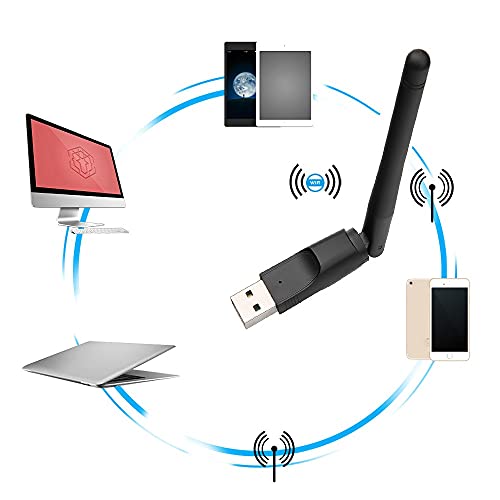 EKDSPW WiFi USB Adapter 150Mbps USB 2.0 WiFi Wireless Network Card 802.11 B/g/n LAN Adapter with Rotatable Antenna