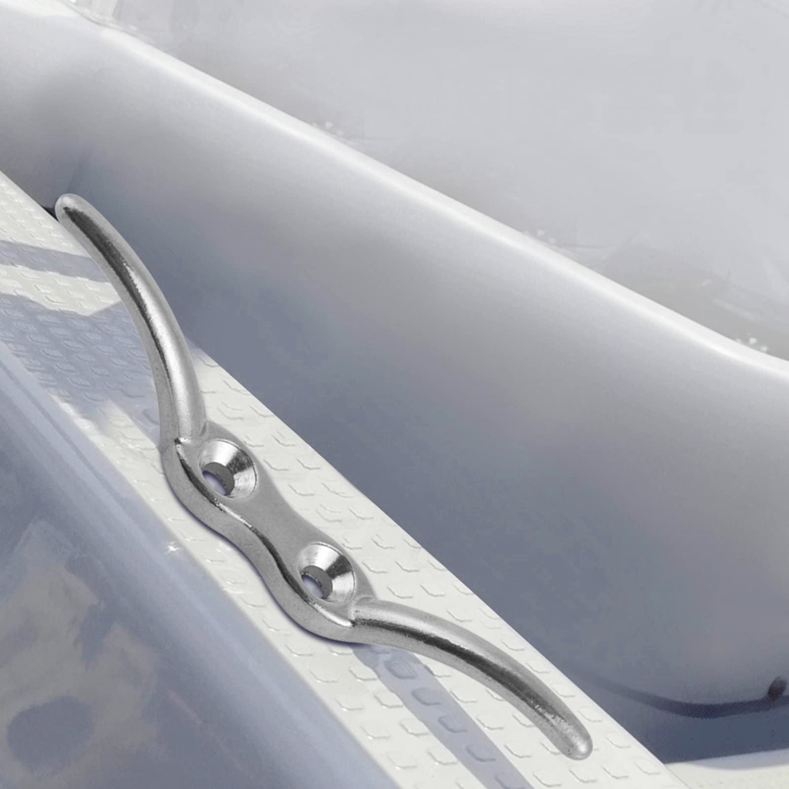 Drfeify Boat Cleat, Stainless Steel Marine Boat Cleat Anchor Rope Hollow Base Cleat Deck Base Fastener Accessory(Small)
