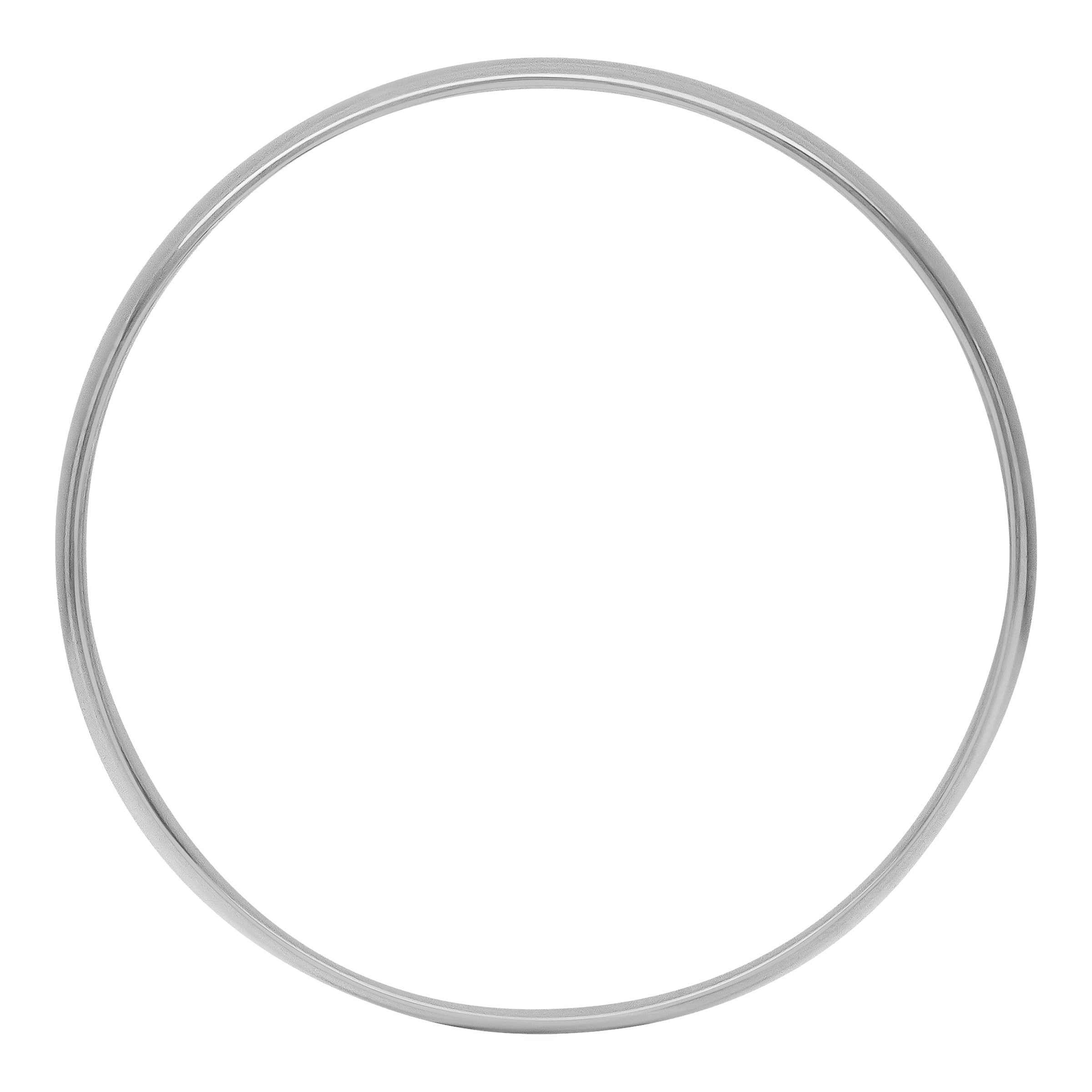 Women's 4MM Solid Gold Rings – Classic, Lightweight 10K White Gold Jewelry; Durable Plain Wedding Band for Women; Comfortable, Well-Polished Womens Wedding Bands, Size 7.5, by Brilliant Expressions