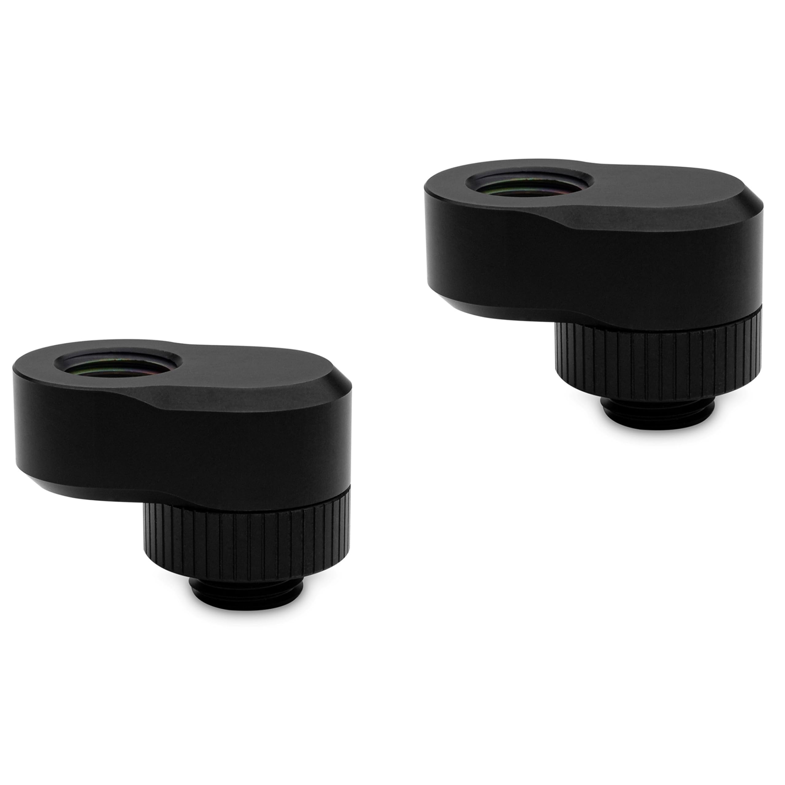 EKWB EK-Quantum Torque Rotary Offset Adapter Fitting, 14mm, Black, 2-pack