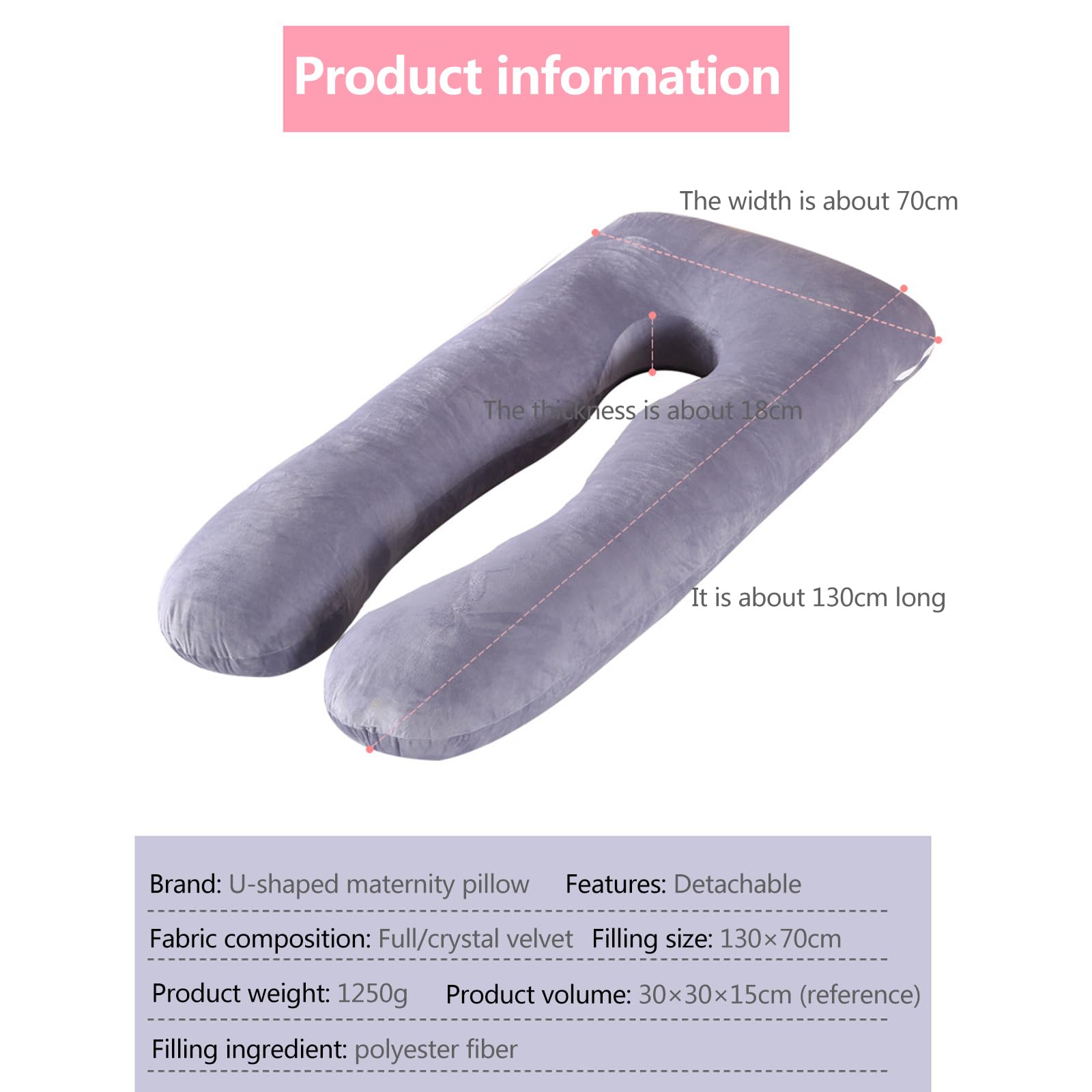 Datoubuda Comfortable Pregnancy Pillow,Full Body Support,Suitable for Pregnancy,Side Sleeping,and Breastfeeding,Pregnancy Pillows for Sleeping,Body Pillows for Adults,Maternity Pillow