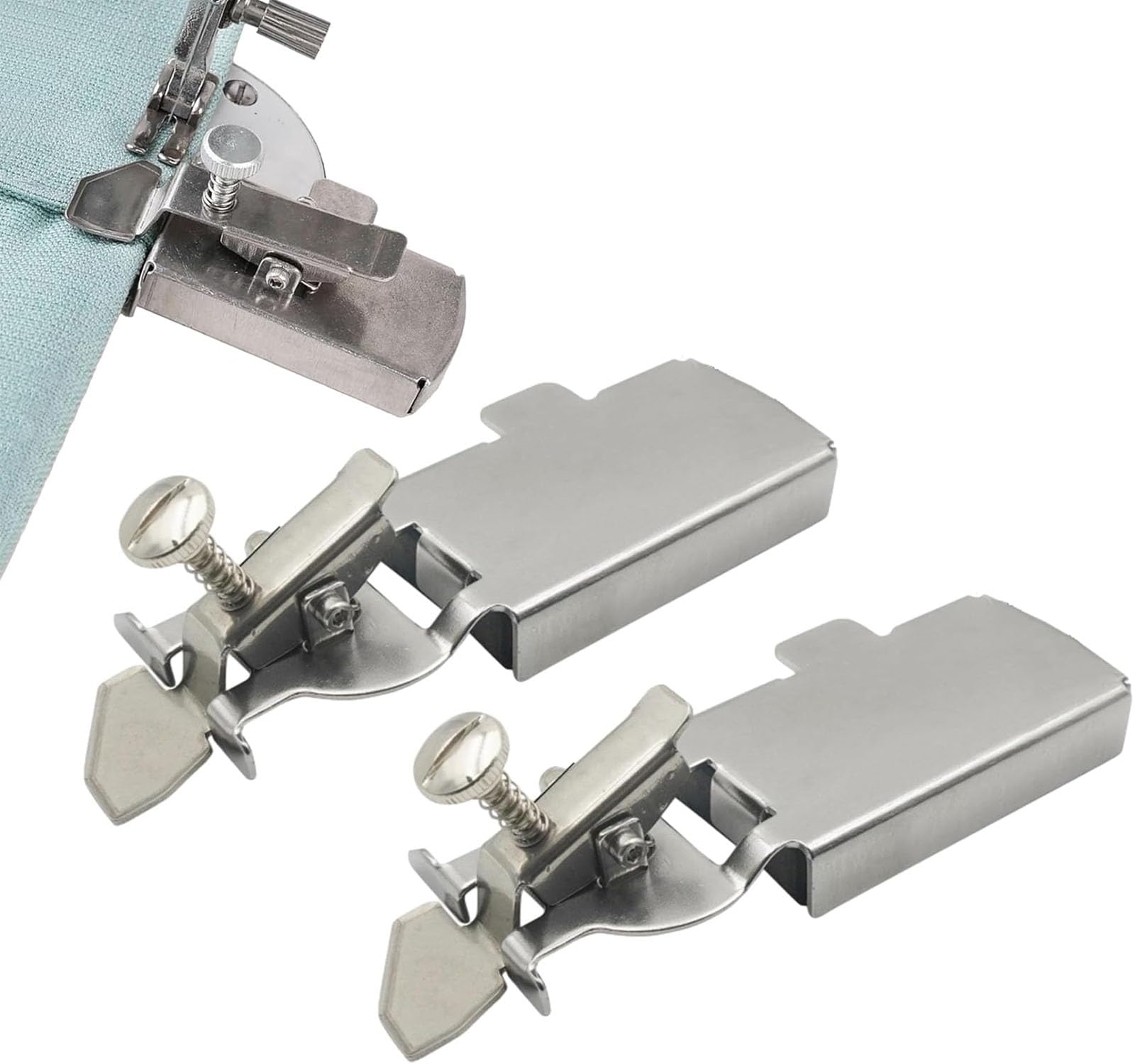 Buddy Sew Magnetic Seam Guide, Magnetic Seam Guide for Sewing Machine, Multifucntional Straight Line Hems Sewing Ruler, Universal Sewing Machine Attachments for All Sewing Machine (2pcs)