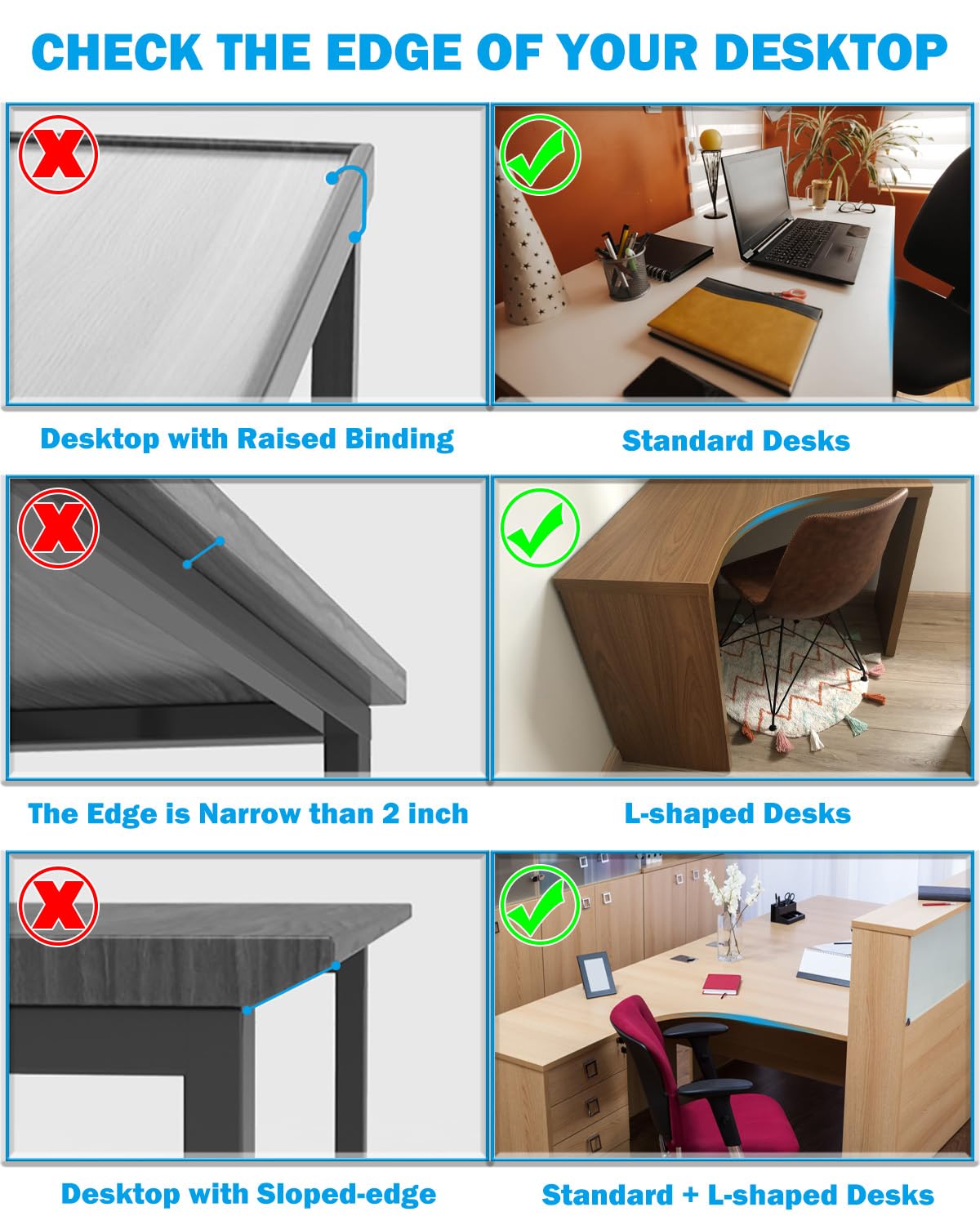 Clamp-On Under Desk Keyboard Tray, Keyboard Drawer for Corner Desk & Straight Edge Desk, Slide Out Keyboard Platforms for Home Office, White