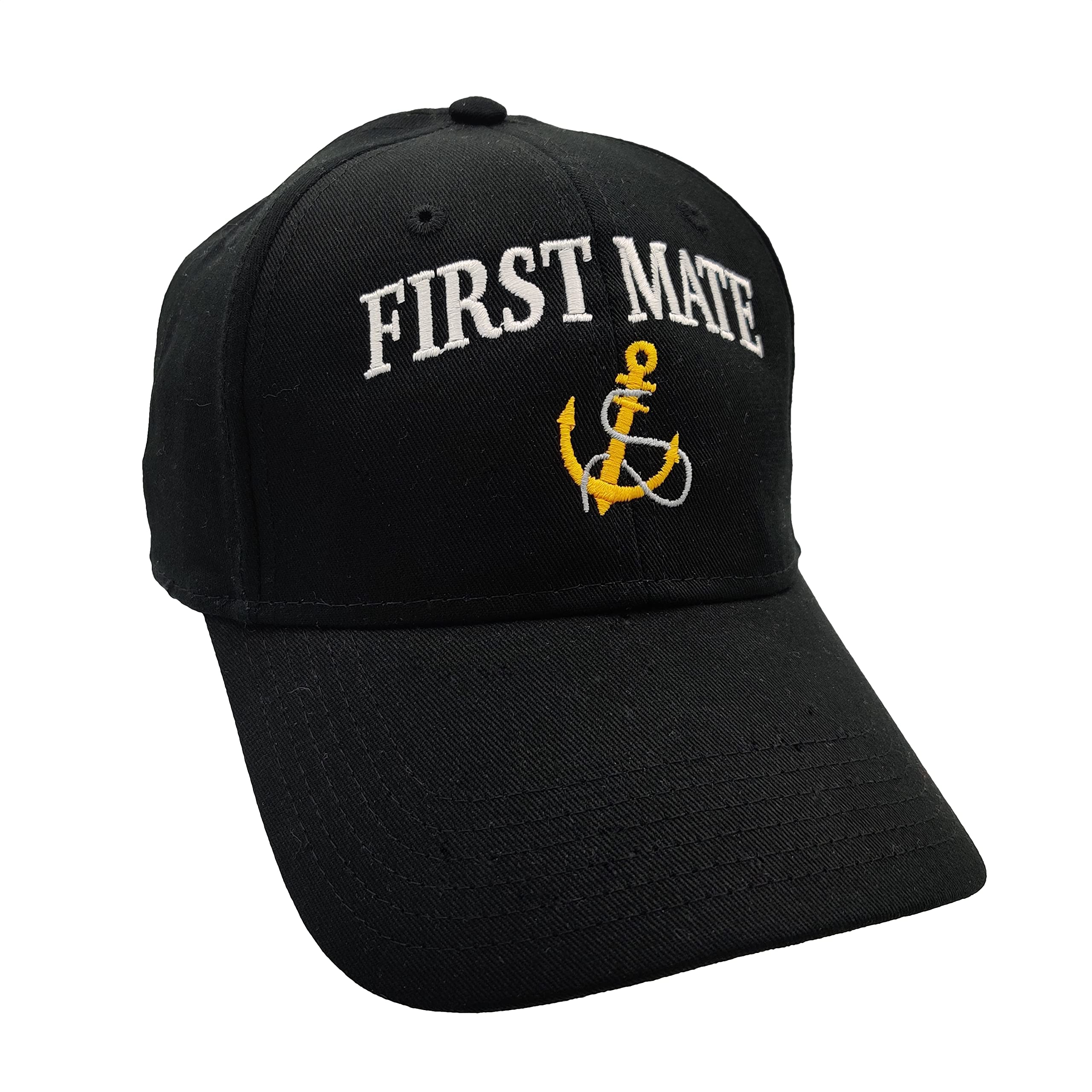 Captain and First Mate Anchor Matching Acrylic Hats - Black