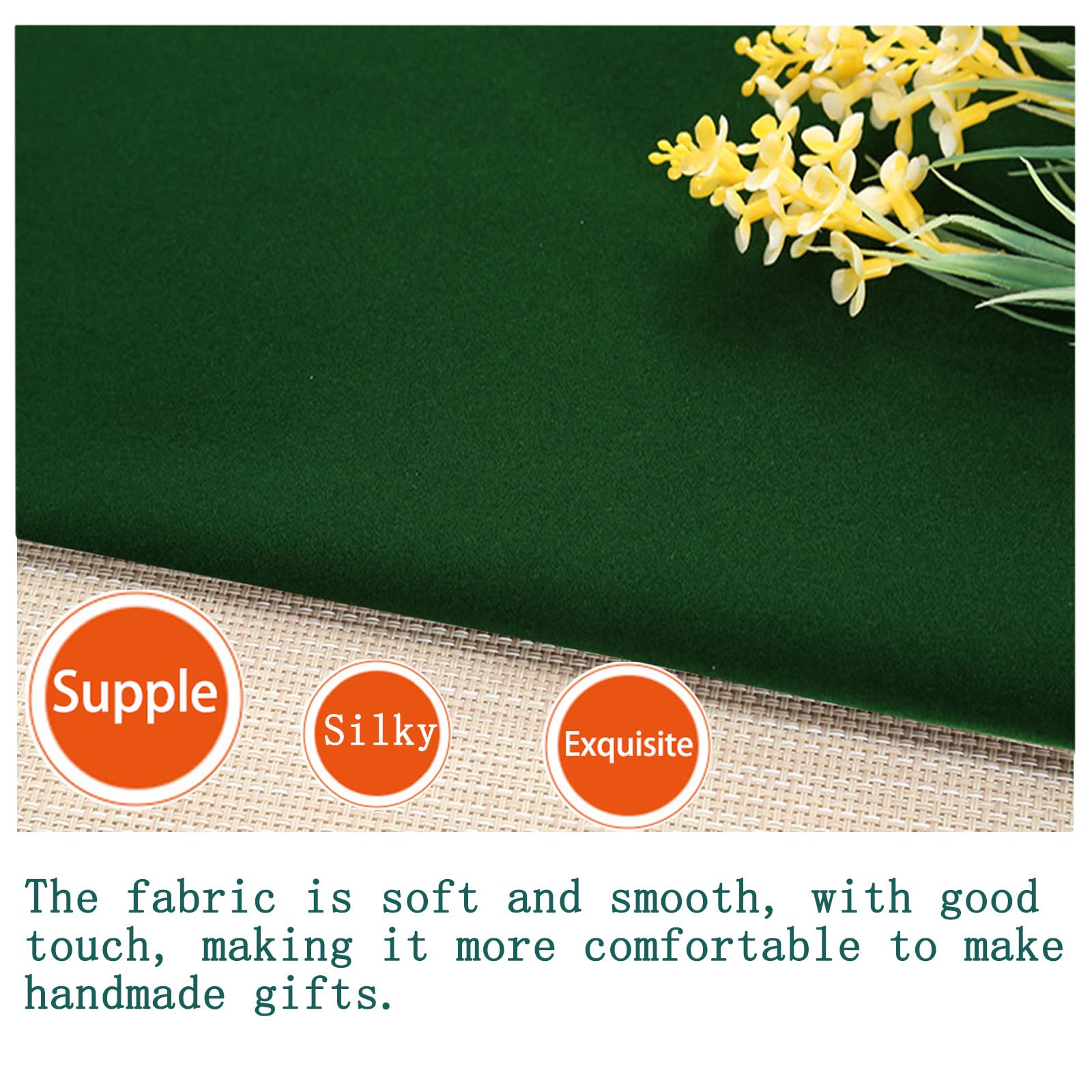 Cokosing Self Adhesive Felt Fabric, Soft Velvet Drawer Liner, DIY Velvet Fabric for Art & Crafts, Jewelry Box Felt Liner(17"*55"Green-2Pcs)