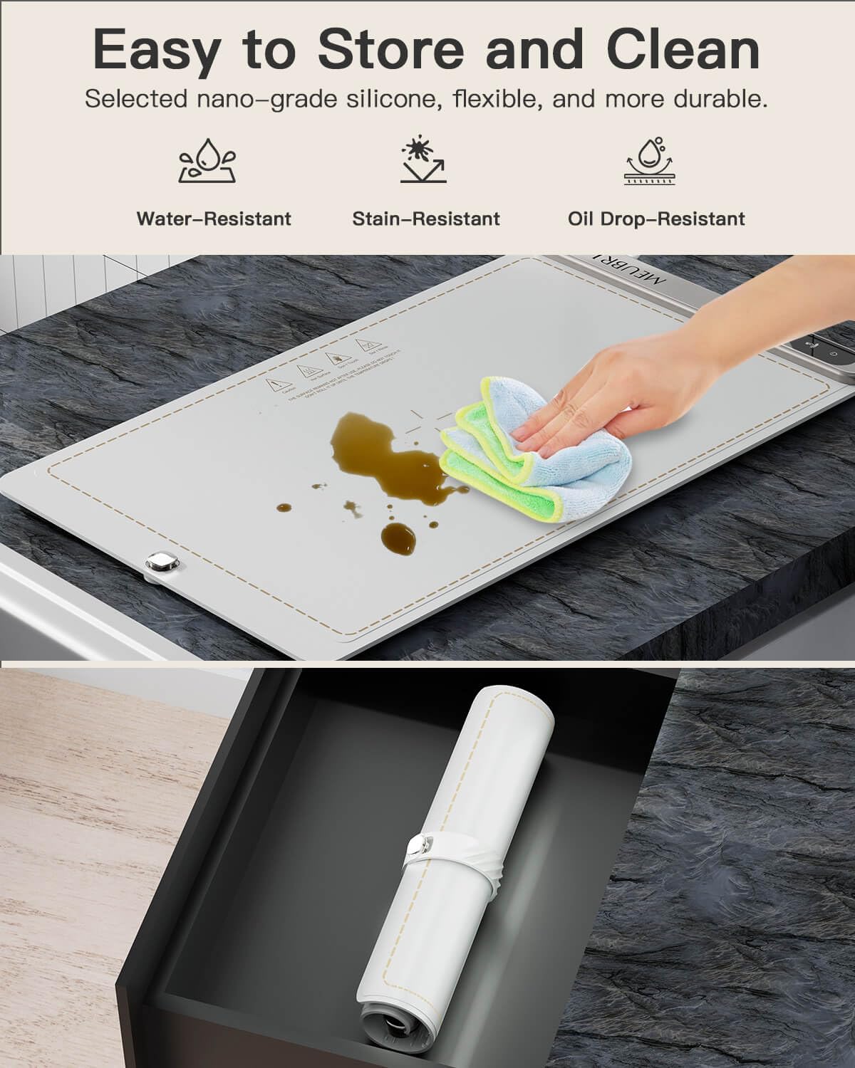 Food Warming Mat, Warming Mat for Food, Food Warmers for Parties, Upgraded Graphene Full Surface Heating Warming Tray, 6 Heat Settings and 6 Heat Timed Functionality for Parties Buffet, Daily Life Use