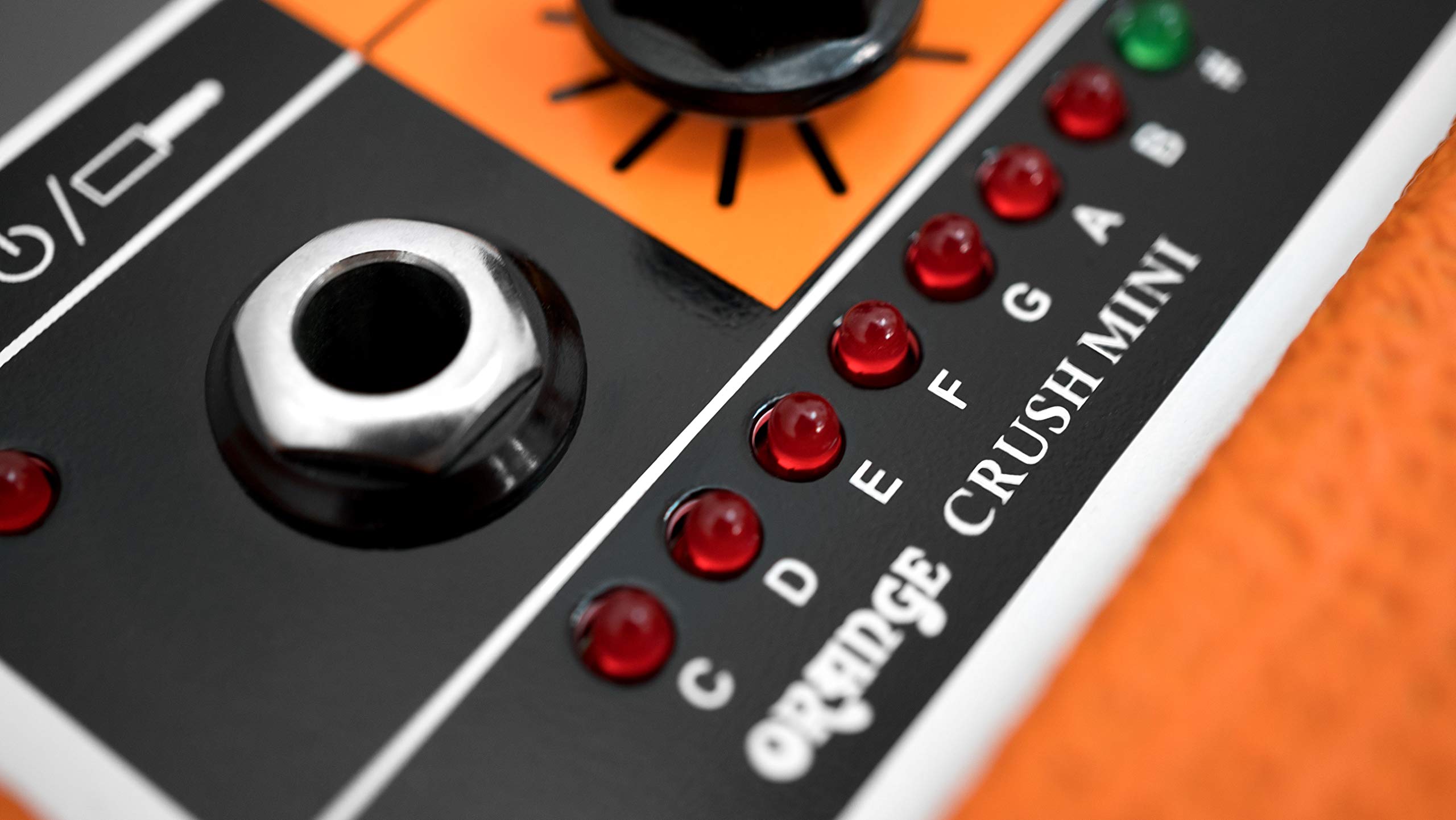 Orange Crush Mini Guitar Combo Amplifier Bundle with Power Supply, Instrument Cable, 24 Picks, and Austin Bazaar Polishing Cloth