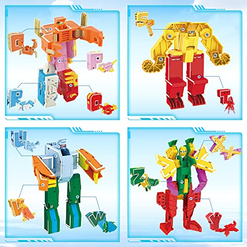 DAZZCOOL Transforming Toys for 3 4 5 6 7 8 Years Old Boys and Girls (Letter)
