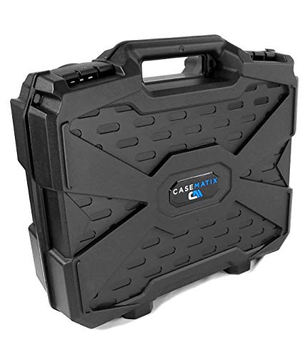 CASEMATIX Wireless Microphone System Hard Case Compatible with 12 Sennheiser, Shure Mic, Nady, AKG or VocoPro Microphones and More Handheld Transmitter Mics, Case Only
