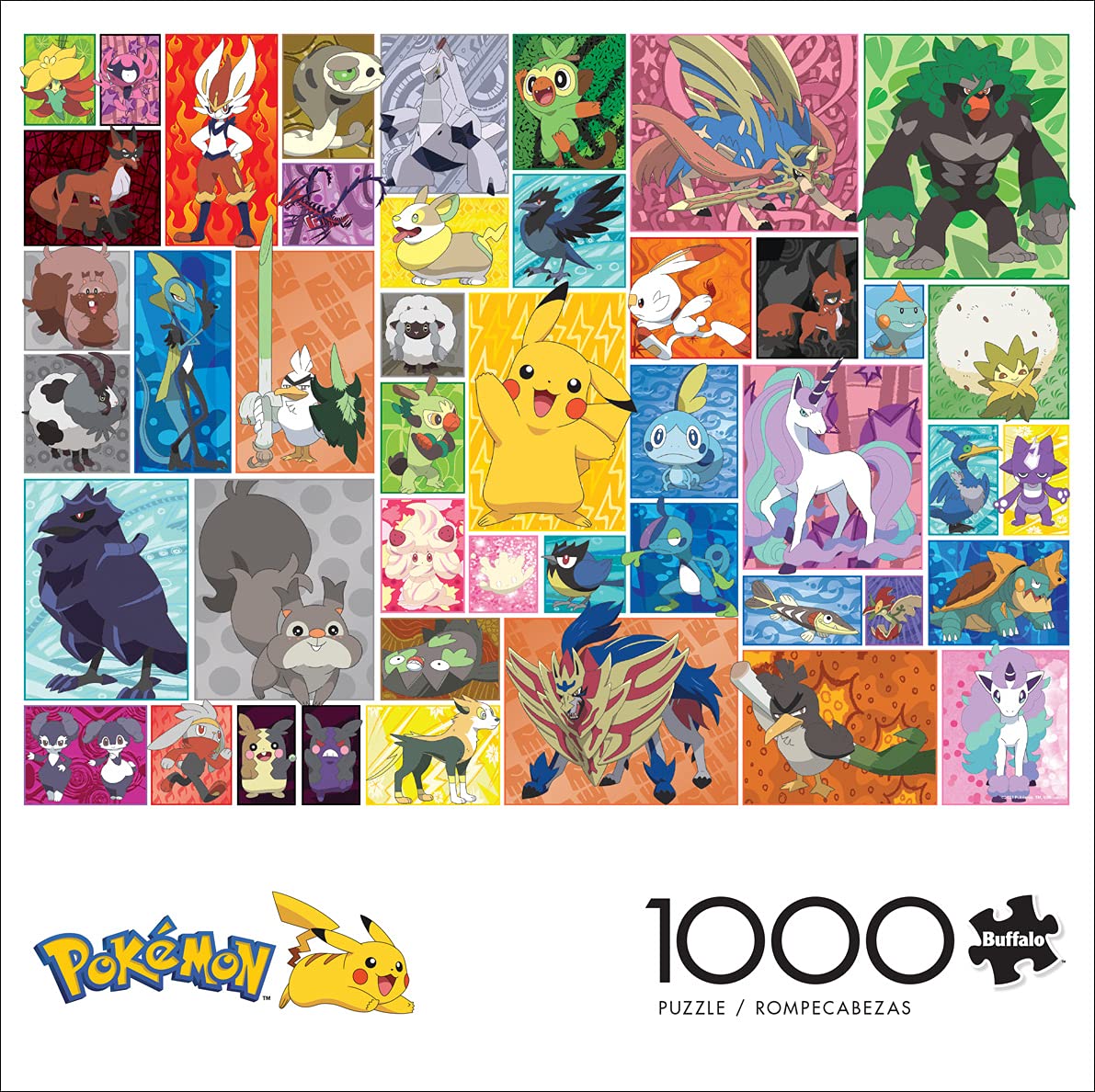 Buffalo Games - Pokemon Galar Frames - 1000 Piece Jigsaw Puzzle for Adults Challenging Puzzle Perfect for Game Nights - 1000 Piece Finished Size Is 26.75 x 19.75