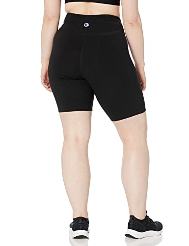 Champion womens 7" Authentic Bike Short Yoga Pants, Black-550761, Medium US