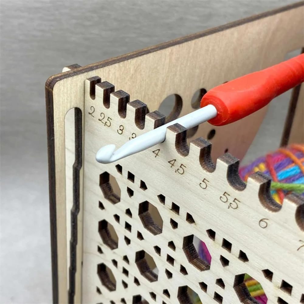 JoyKot All-in-one Wooden Yarn Bowl - Wooden Yarn Bowl Knitting Bowl,Yarn Organizers and Storage Great Gift for Crochet Lovers