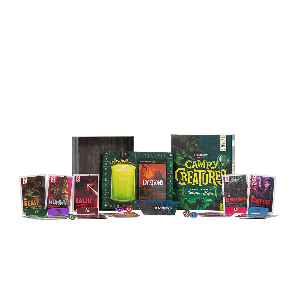 Campy Creatures 2nd Edition - a ghoulish Card Game of Bluffing, Deduction, and Trick Taking for Families and Monster Lovers