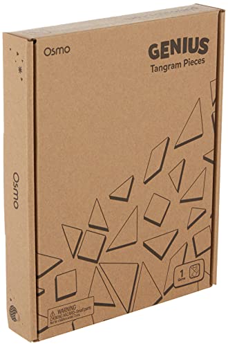 Osmo - Genius Tangram for iPhone, iPad & Fire Tablet - Ages 6-10 - Use Shapes/Colors to Solve for Visual Puzzles (500+) Educational Learning Games - STEM Toy Gifts - Boy & Girl (Osmo Base Required)