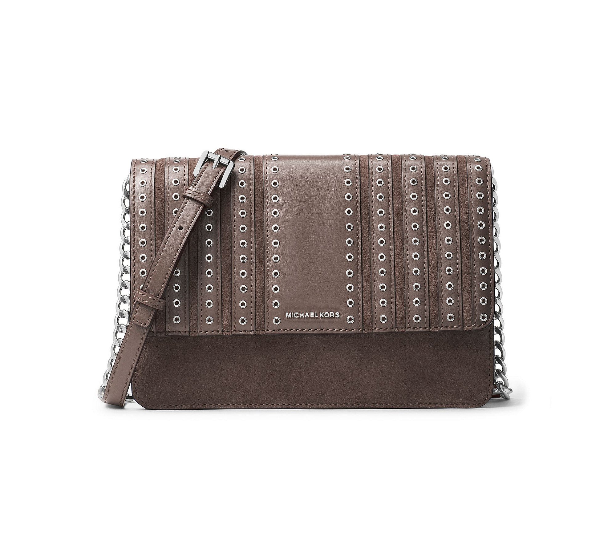 MICHAEL Michael Kors Womens Brooklyn Grommet Lg Crossbody Cinder One Size