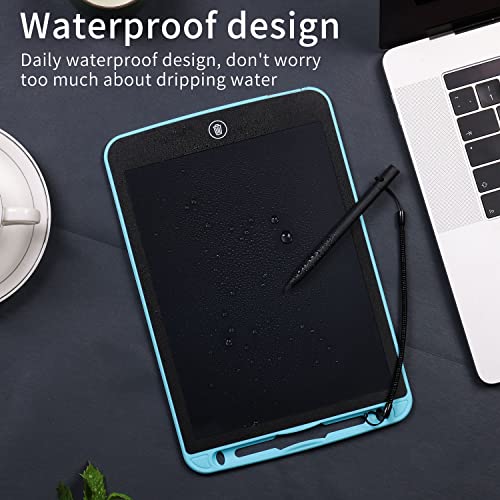 LCD Writing Tablet for Kids 10 Inch, Colorful Doodle Board Drawing Tablet with Lock Function, Erasable Reusable Writing Pad, Educational Christmas Boys Toys Gifts for 3-6 Year Old Boys(Blue+Lanyard)