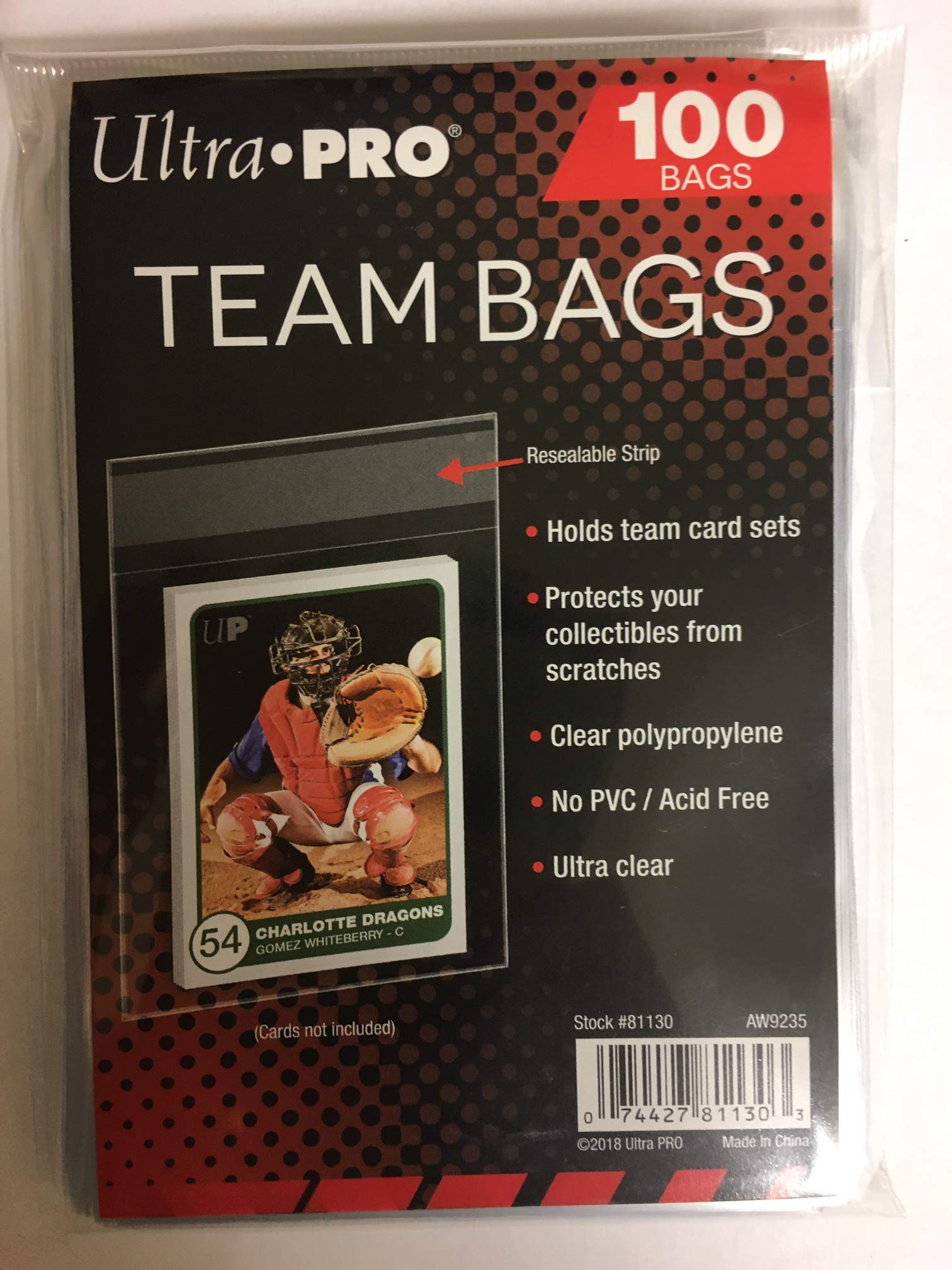 Bundle of 300 Ultra Pro Team Bags (100) Graded Card Sleeves (100) One Touch Bags (100) New in The Pack Y_AB