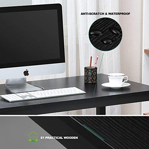 Coleshome Computer Desk 55 inch Modern Sturdy Office Desk Study Writing Desk for Home Office,Blue