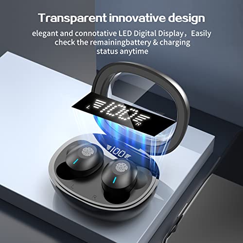 ibxShow Headphones Wireless Bluetooth True Wireless Earbuds LED Power Display Earphones with Wireless Charging Case IPX5 Waterproof in-Ear Earbuds