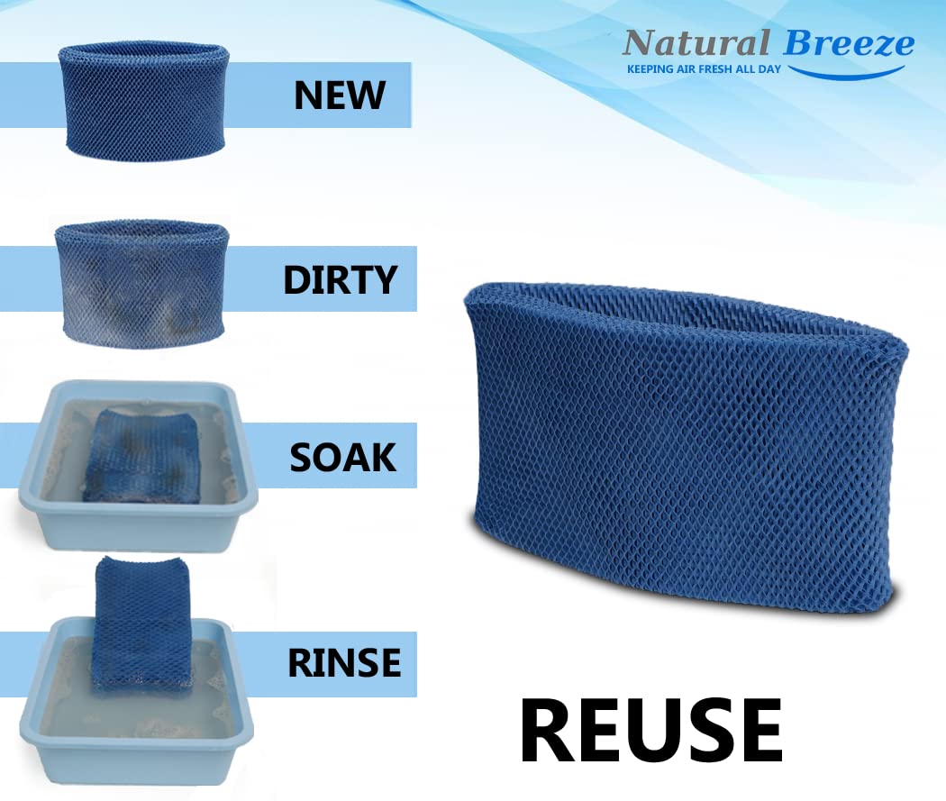 Natural-Breeze Washable & Reusable Replacement Filter Compatible replacement with Honeywell HC-14 E filter, BestAir H75, Holmes HWF75, HF222, HWF75PDQ-U Wick Filter