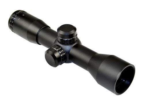 DB TAC INC 4X32 Compact Scope with Mil-Dot Reticle and 1" Picatinny Scope Rings