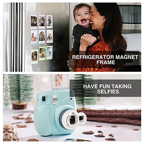 WOGOZAN Accessories for Fujifilm Instax Mini 7+ Plus Instant Camera Bundle kit Includes Mini 7+ Clear Case/Photo Album/Picture Frames/Selfie Mirror/Magnetic Frames/DIY Stickers and Other Accessories