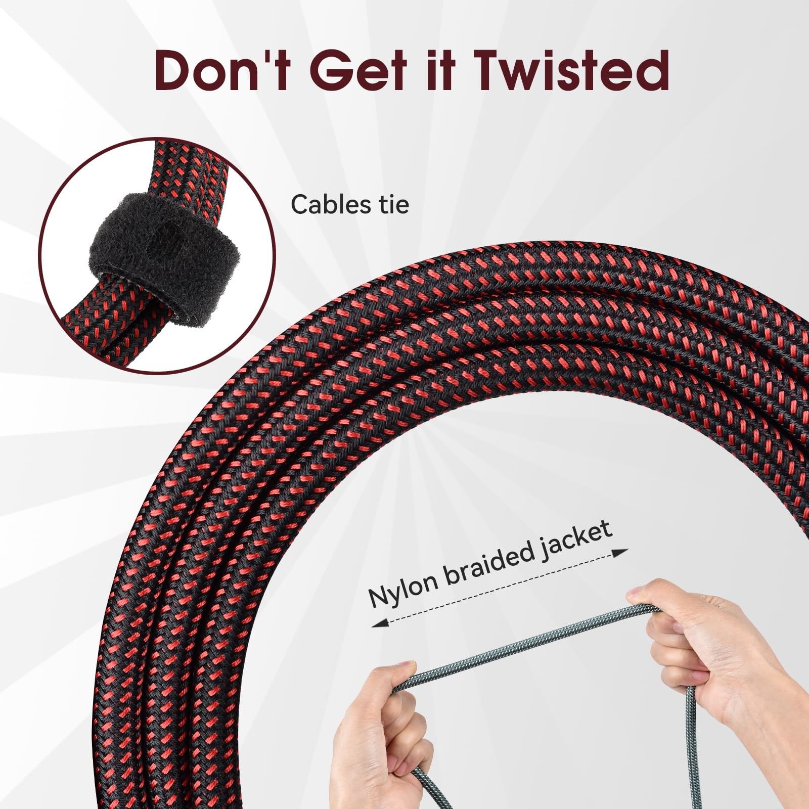 OTraki 3FT Guitar Cables 2 Pack Electric Guitar Chord 1/4 Inch Straight to Right Angle 6.35mm Gold Plated TS Plug Nylon Connect Guitar Instrument Cable for Guitar Bass Drum Audio Device 1M