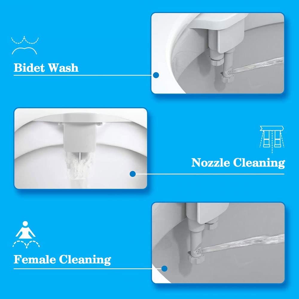 DFHBFG Non-Electric Bidet Toilet Seat Anal Single Left Handle
