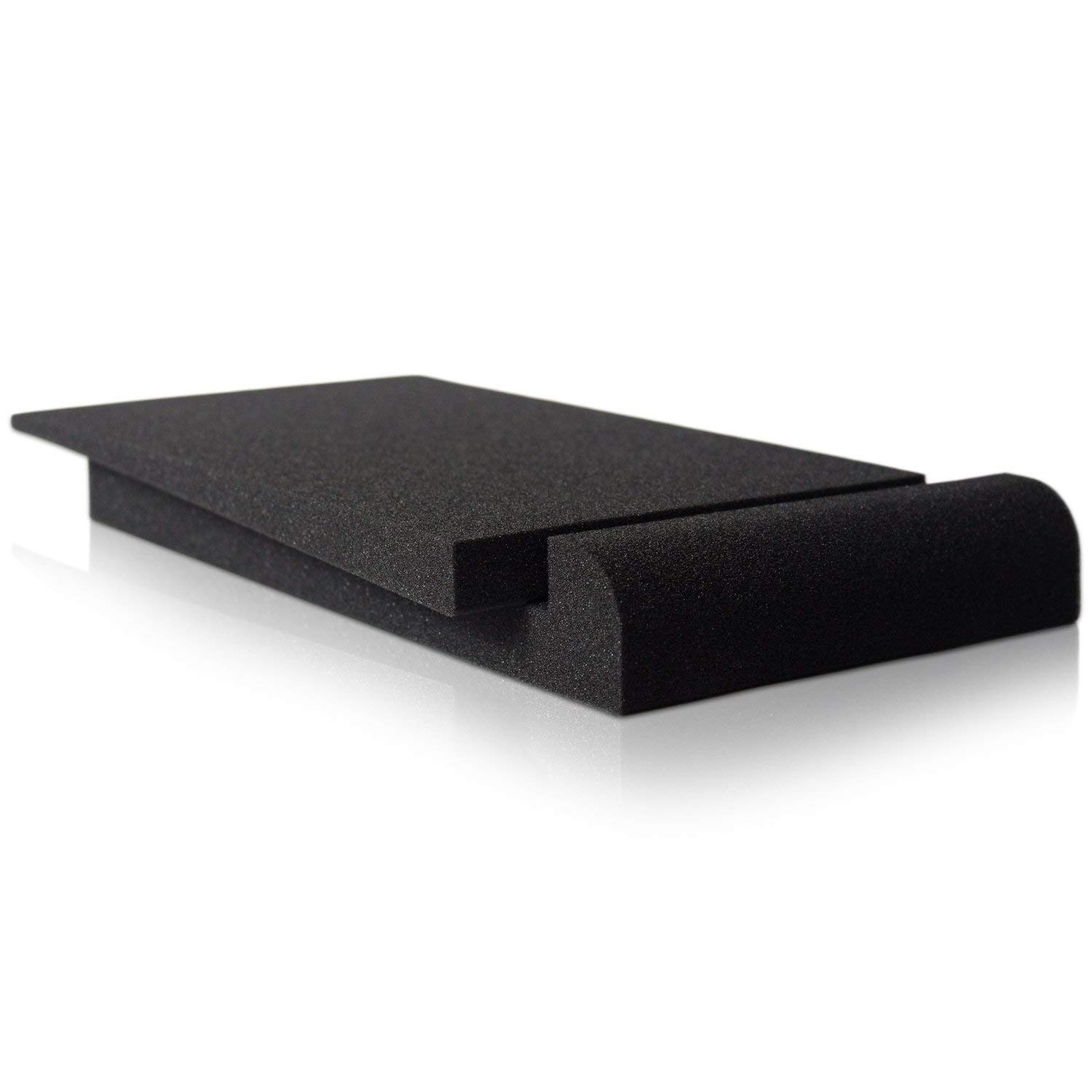 Studio Monitor Isolation Pads - Suitable for 4"- 5" inch Speakers - Speaker Isolation Pads Fits Most Desktops - High-Density Acoustic isolation Foam - Angled Speaker Foam Stand - 2 Speaker Pads