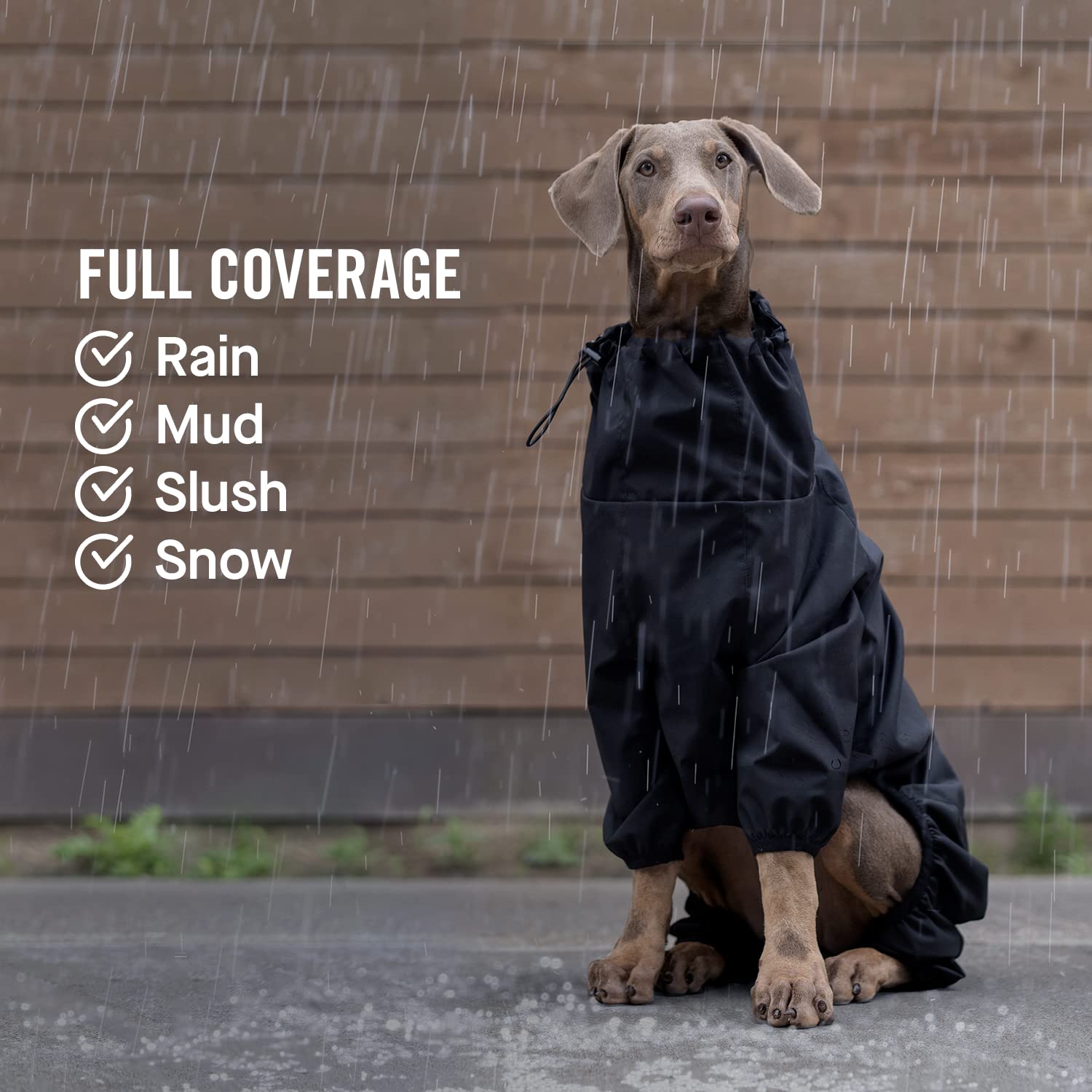 Canada Pooch Dog Snowsuit Thermal Dog Snow Jacket with Full Body Coverage Water-Resistant Easy On Dog Outdoor Onesie Warm Dog Bodysuit Pet Clothes - Black/Size 18