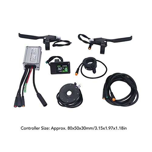 Electric Bike Controller Kit, ABS Waterproof 15A LCD7C Panel Thumb Throttle Brake Bicycle Accessories for 250W Motor
