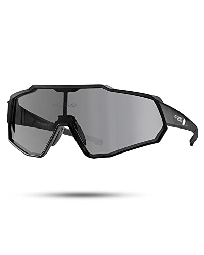CoolChange Polarized Cycling Sunglasses Full Screen TR90 Unbreakable Lightweight Sports Glasses for Men Women