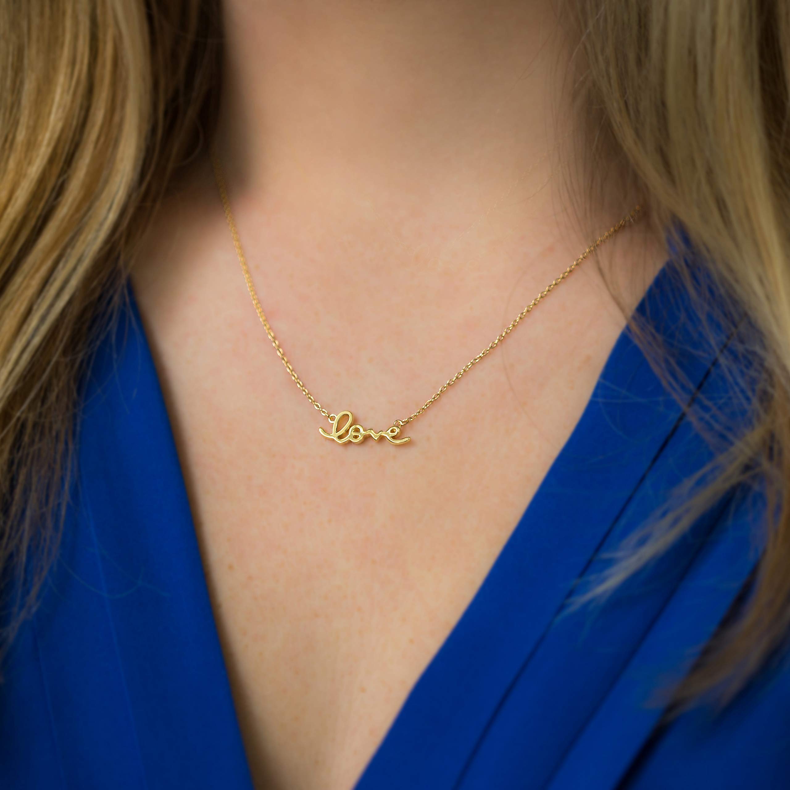 Cursive Love Necklace | 925 Sterling Silver | Valentine's gift