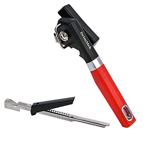 DrimMek Can Opener Manual+jar opener,Safe- Easy- Clean Side Cut Can Opener for Home, Kitchen and Dining Room