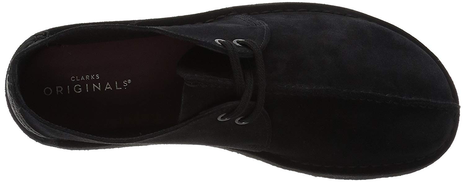 Clarks Men's Desert Trek Moccasin, Black Suede, 10 Medium US