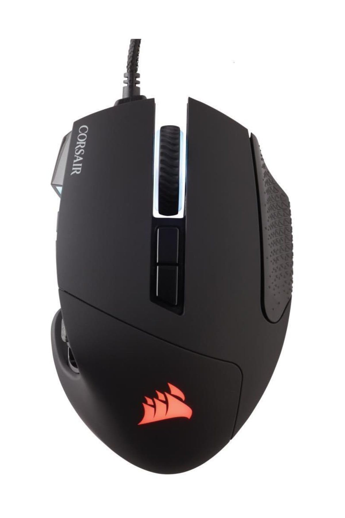 Corsair Scimitar Elite RGB Optical MOBA/MMO Gaming Mouse (18000 DPI Optical Sensor, 17 Programmable Buttons, 4-Zone RGB Multi-Colour Backlighting, Contoured Shape, On-Board Storage) - Black